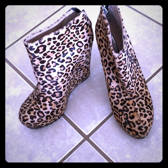 Matiko | Shoes | Funky Matiko Animal Print Pony Hair Booties | Poshmark